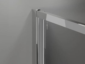 Mexen Exo, sprchový kout se skládacími dveřmi 75 x 75 cm, 6mm čiré sklo, chromový profil, 816-075-075-01-00