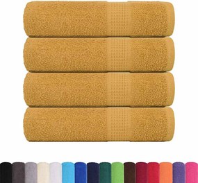 Ručníky FROGN 4 ks zlaté 50x100 cm 360 g/m² 136807