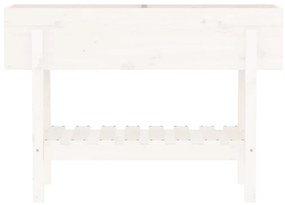 Zahradní vyvýšený záhon bílý 101 x 30 x 69 cm masivní borovice,  825241