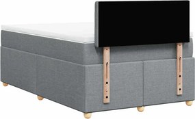 Box spring postel s matrací světle šedá 120x190 cm textil 3286633