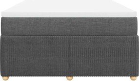 Box spring postel s matrací tmavě šedá 160x200 cm textil 3285582