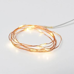 ACA Lighting LED dekorační měděná girlanda, teplá bílá barva, 2xCR2032, 120 cm, IP20