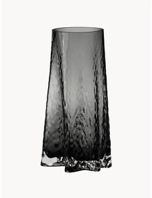 Ručně foukaná skleněná váza se strukturovaným povrchem Gry, V 30 cm