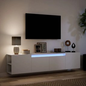 Nástěnná TV skříňka s LED bílá 180 x 31 x 39,5 cm 3307954