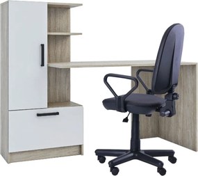 Počítačový stůl Standard, urban oyster / nymfea alba, levá montáž