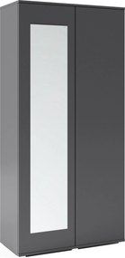 Eka Předsíňová stěna s čalouněnými panely Trinity 27 - Grafit / Tmavá modrá 2331
