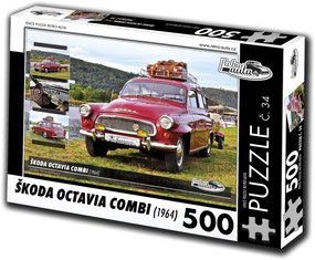 Puzzle retro-auta puzzle č. 34 škoda octavia combi (1964) 500 dílků