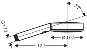 Hansgrohe Pulsify Select S Ruční sprcha 10,5 cm Activation, chrom 24100000