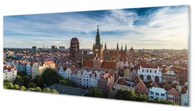 akrylový obraz Gdańsk Panorama kostel 120x60 cm