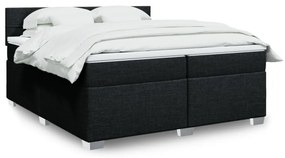 Box spring postel s matrací černá 200x200 cm textil 3285997