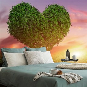 Samolepící tapeta strom ve tvaru srdce - 300x200 cm