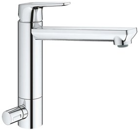 Grohe BauEdge - Dřezová baterie s uzavíracím ventilem, chrom 31696000