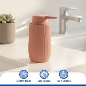 Hnědý plastový dávkovač mýdla 400 ml Fablo – Wenko