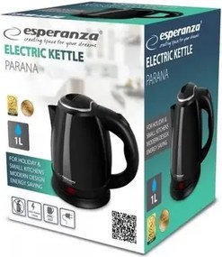 Esperanza EKK128K černá / Rychlovarná konvice / 1350 W / 1 L / nerez a