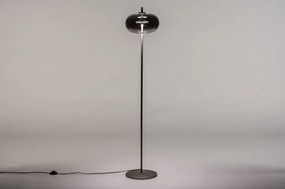 Stojací designová lampa Atomo Black and Satin Steel