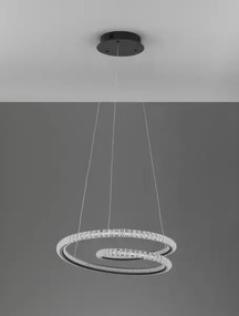 LED lustr Ginevra 48 černé