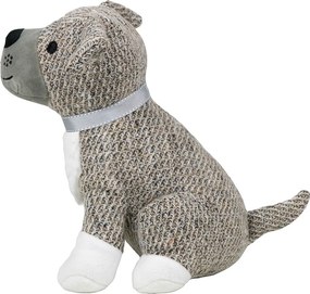 Šedá dveřní zarážka pes Dog - 25*21*26 cm