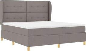 Postel s boxspringem s čelo Taupe 200 x 180 cm textil 3340771