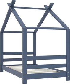 Rám dětské postele šedý masivní borovice 70 x 140 cm 289613