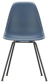 Eames Plastic Chair RE DSX černě lakovaná mořská modrá Vitra