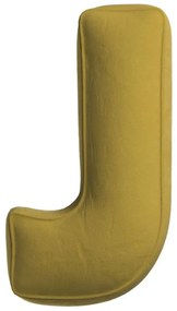 OnaDnes -20% Yellow Tipi Olivově zelený sametový polštář písmeno J 40 cm