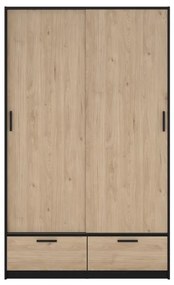 FALCO Šatní skříň s posuvnými dveřmi Line 74324 černý mat/jackson hickory