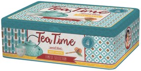 EasyLife Plechová dóza na čaj  Vintage Tea  time -16x7x20cm (Kopírovat)