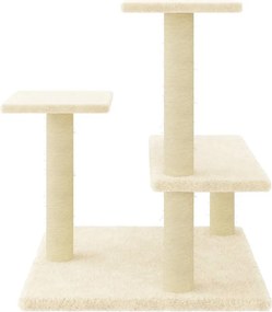 Škrabadlo pro kočky se sisalovými sloupky krémové 61 cm 172085