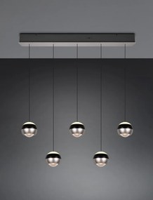 Černé/ve stříbrné barvě LED závěsné svítidlo Orbit – Trio Select