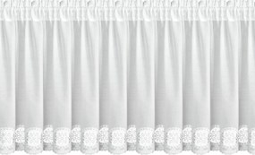 KRÁTKÁ ZÁCLONA NA PÁSCE LILA 150X40 CM BÍLÁ