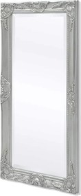 Nástěnné zrcadlo barokní styl 100 x 50 cm stříbrné 243681