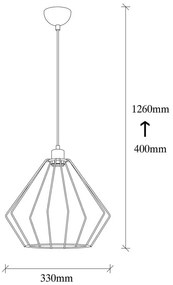 Černé kovové závěsné svítidlo Opviq lights Aristea