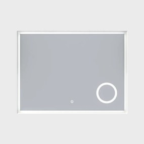 Erga Luna, LED zrcadlo 80x60cm s kosmetickým zrcadlem 3x zvětšení, 2185 lm, 6500K, přední/zadní osvětlení, ERG-V01-124-8060-00