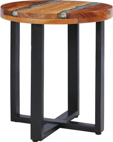 Konferenční stolek 40 x 45 cm masivní teak a polyresin 281652