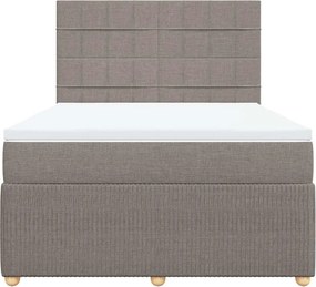Box spring postel s matrací taupe 140x200 cm textil 3294383