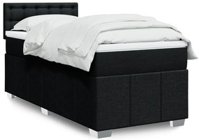 Box spring postel s matrací černá 90x190 cm textil 3286939