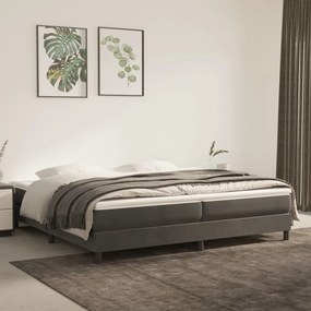 Rám postele s boxspringem tmavě šedý 200 x 200 cm samet 3120791