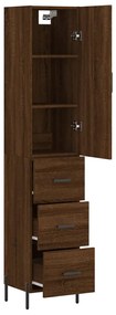 Skříň highboard hnědý dub 34,5 x 34 x 180 cm kompozitní dřevo,  3198864