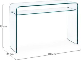Skleněný konzolový stolek 35x110 cm Iride – Bizzotto