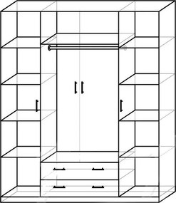 Casarredo - Komfort nábytek Sestava do ložnice SANTOS sonoma/bílá