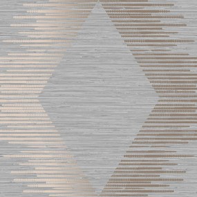 Šedo-zlatá geometrická vliesová tapeta na zeď, 120730, Zen, Superfresco Easy