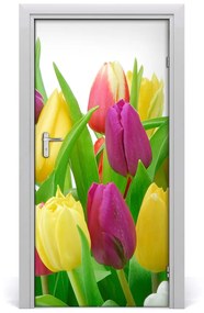 Fototapeta na dveře Květy tulipány 85x205 cm