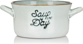 Kameninová miska na polévku Soup 500 ml světle šedá