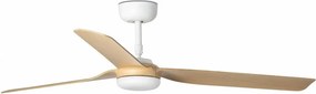 FARO 33816 PUNT M, bílá/světlé dřevo, stropní ventilátor s DC motorem - FARO