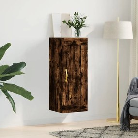 Nástěnná skříňka kouřový dub 34,5 x 34 x 90 cm kompozitní dřevo