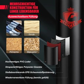 Costway 28,5 kg sada boxovacích pytlů Boxovací pytel s 12 oz boxerskými