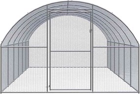 Venkovní klec pro kuřata 3 x 6 x 2 m pozinkovaná ocel 3095465