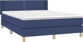 Box spring postel s matrací modrá 140x190 cm textil 3130191