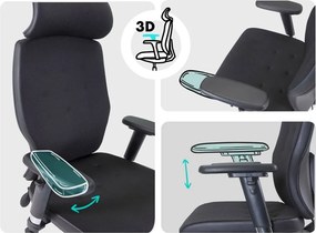 Ergonomická kancelářská židle MOSH Elite H – černá