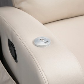 Elektrické polohovací křeslo HOMCOM s masážní funkcí a funkcí polohování, polohovací křeslo z mikrovlákna ve světle šedé barvě pro relaxaci | Aosom.de